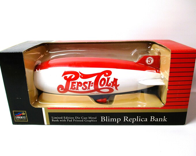 Pepsi Cola Diecast Metal Blimp Replica Bank by Liberty Classics TB2260 ...