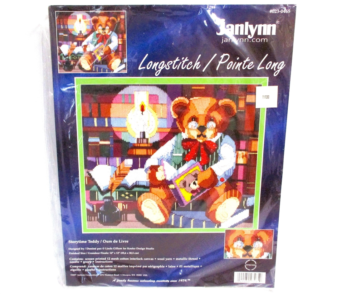 Storytime Teddy Longstitch Kit Janlynn CK2561 - Etsy