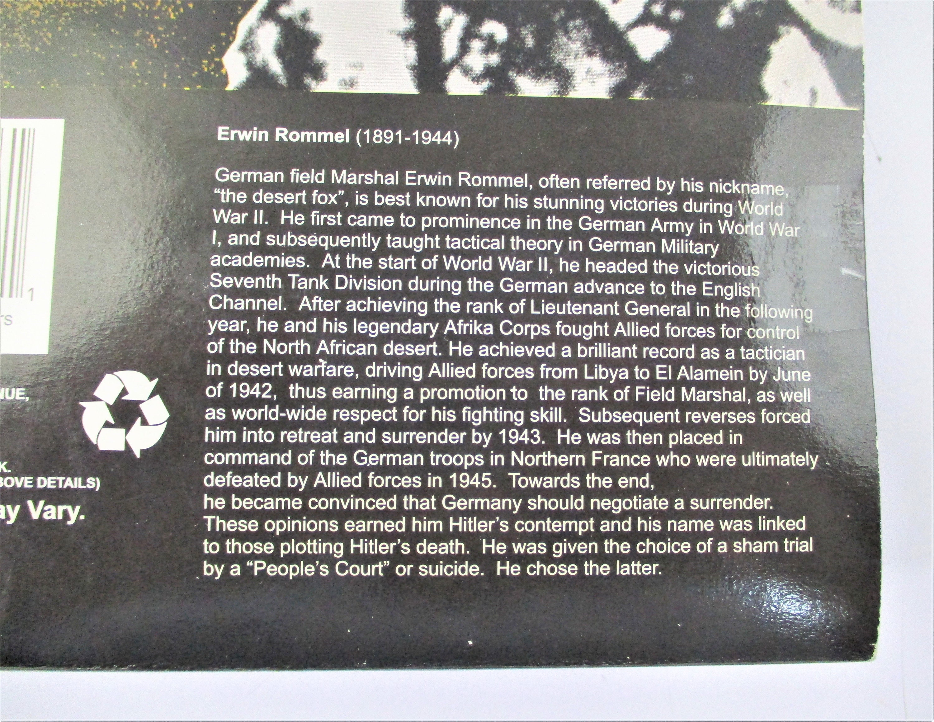 Elite Command Field Marshal Erwin Rommel and German Soldiers Toy Set ...