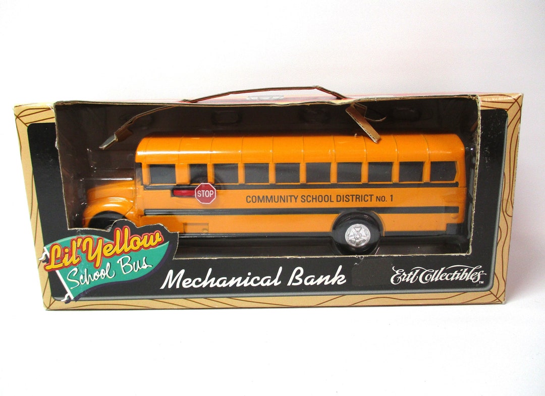 Ertl Collectibles Lil Yellow School Bus Mechanical Bank TB2298 - Etsy