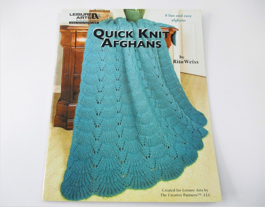 Leisure Arts Quick Knit Afghans Pattern Book BK2159 - Etsy