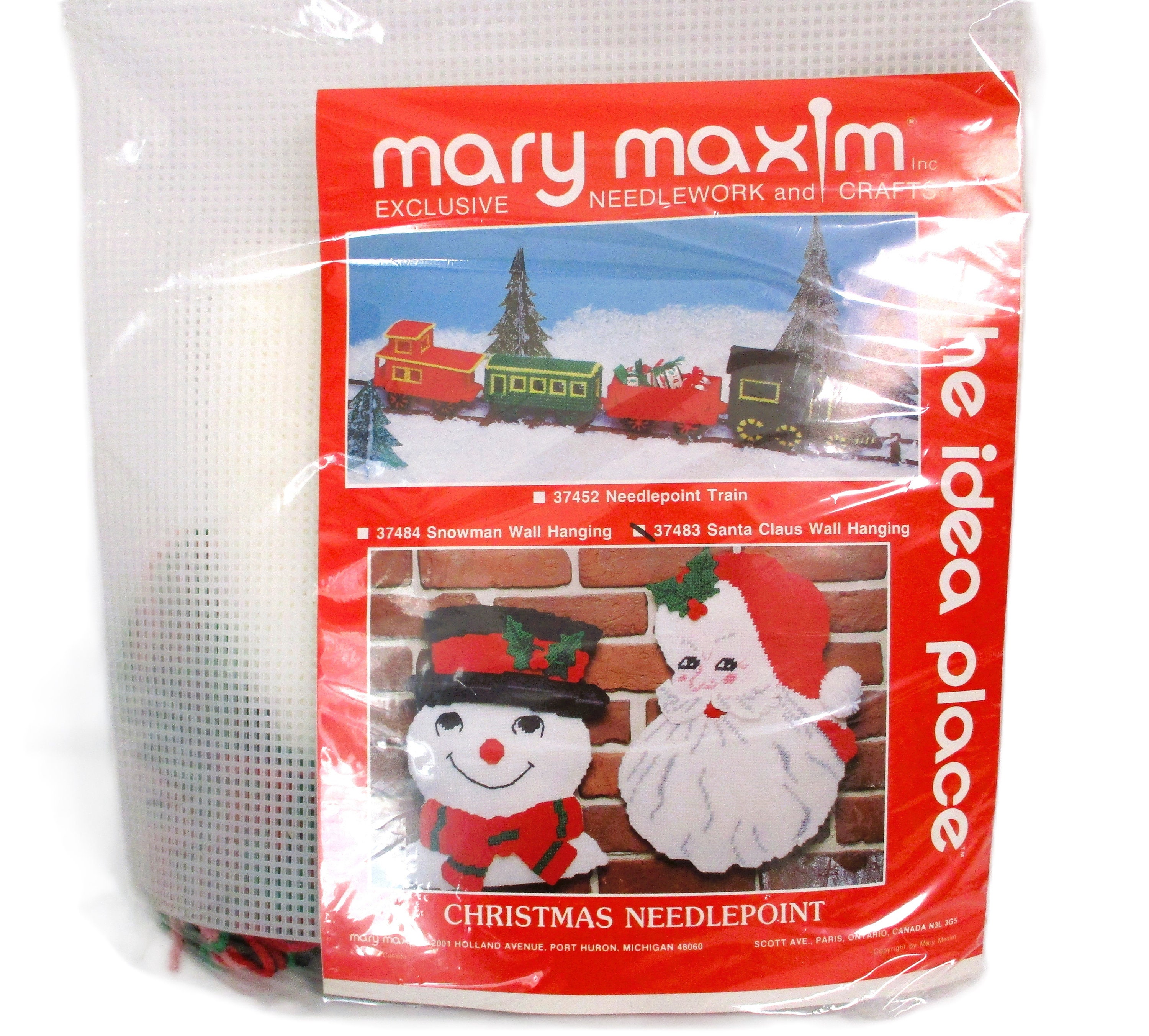 Mary Maxim Plastic Canvas Santa Face Needlepoint Kit CK2550 - Etsy