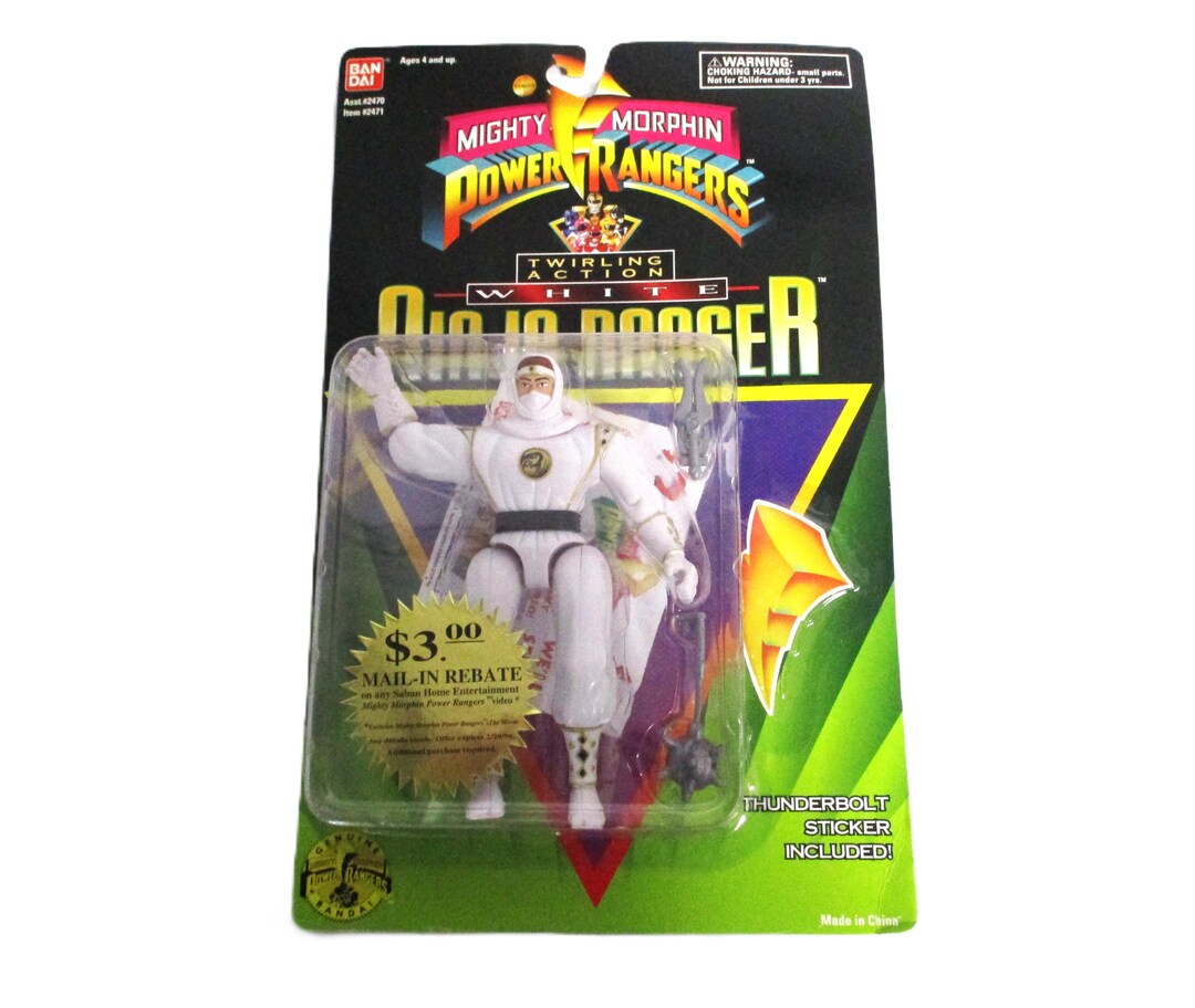 Mighty Morphin Power Rangers White Ninja Ranger TS2919 - Etsy