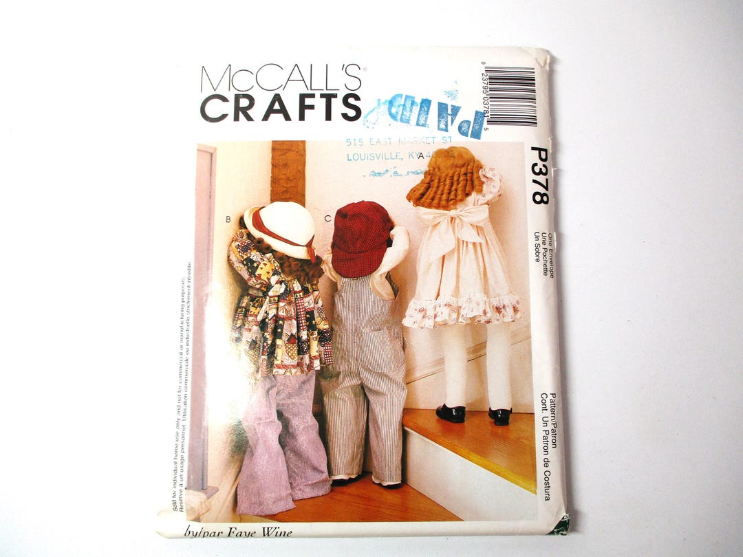 Mccalls Crafts Time Out Dolls Pattern PT3031 - Etsy