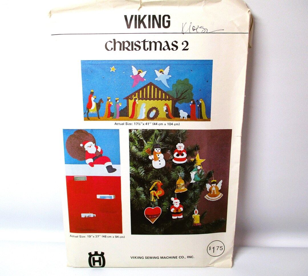 Viking Christmas 2 Felt Pattern With Christmas Wall Hangings and ...