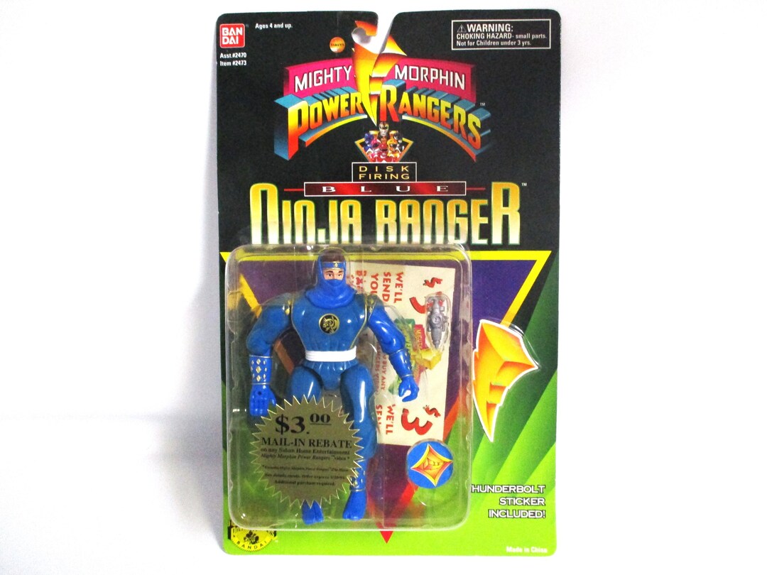 Mighty Morphin Power Rangers Blue Ninja Ranger TS2921 - Etsy