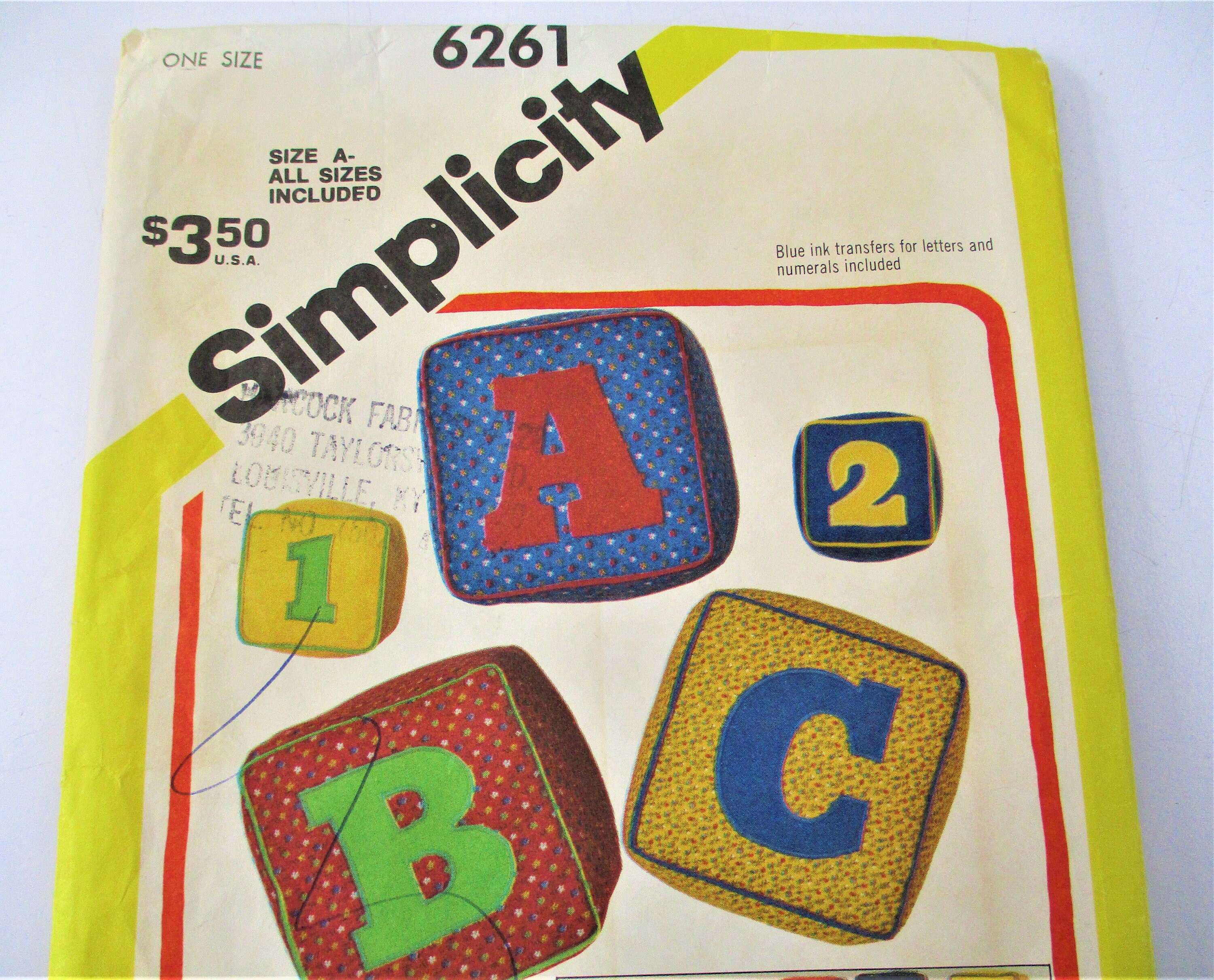 1983 Simplicity Playskool Soft Blocks in Two Sizes Pattern PT1503 - Etsy