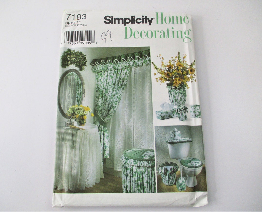 Simplicity Home Decorating Bathroom Accessories One Size Pattern PT2114 ...