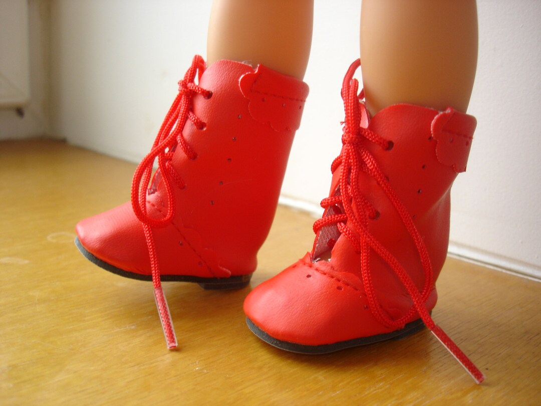 Zapato de 55 mm botas rojas para muñeca les cheries corolle paola reina ...