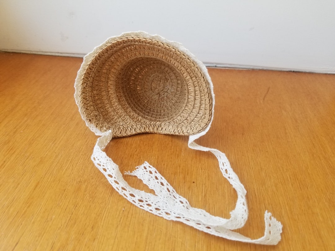 Victorian Straw Hat Head 6 7 or 16 18cm Doll Diana Effner Boneka Lili ...