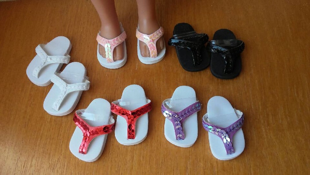 Black Flip Flops Sandals for Dolls Les Chéries Corolle Paola Reina ...