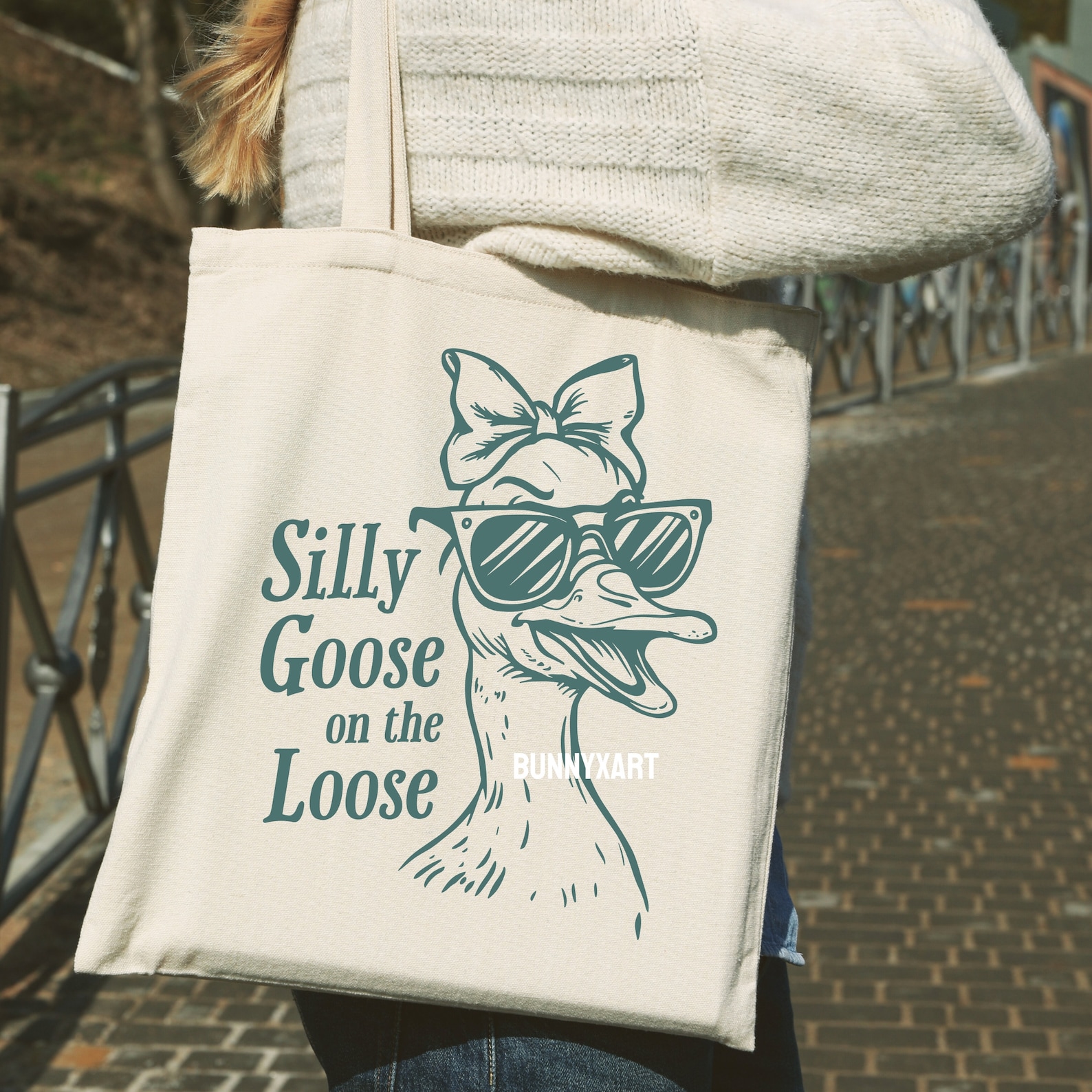 Silly Goose on the Loose SVG PNG Files, Funny Goose Design, Adult Humor ...