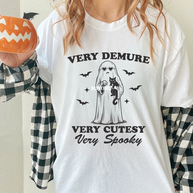 Very Demure Very Cutesy Very Spooky SVG PNG, Halloween Ghost Shirt ...
