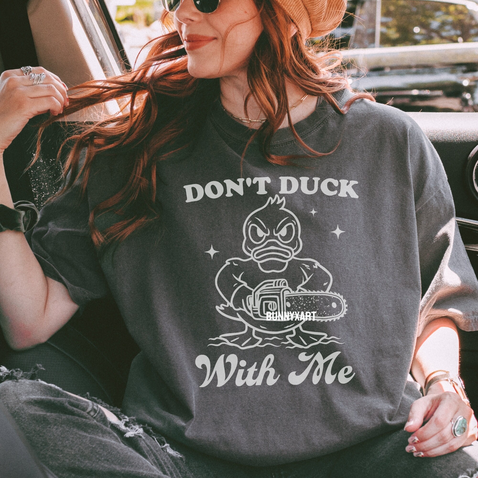 Don't Duck With Me SVG PNG Files, Trendy Funny Duck PNG Design for Tee ...