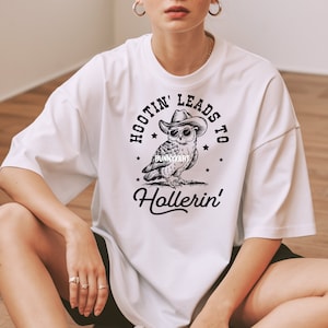 Hootin' Leads to Hollerin, SVG PNG Files, Vintage Western Owl Design ...