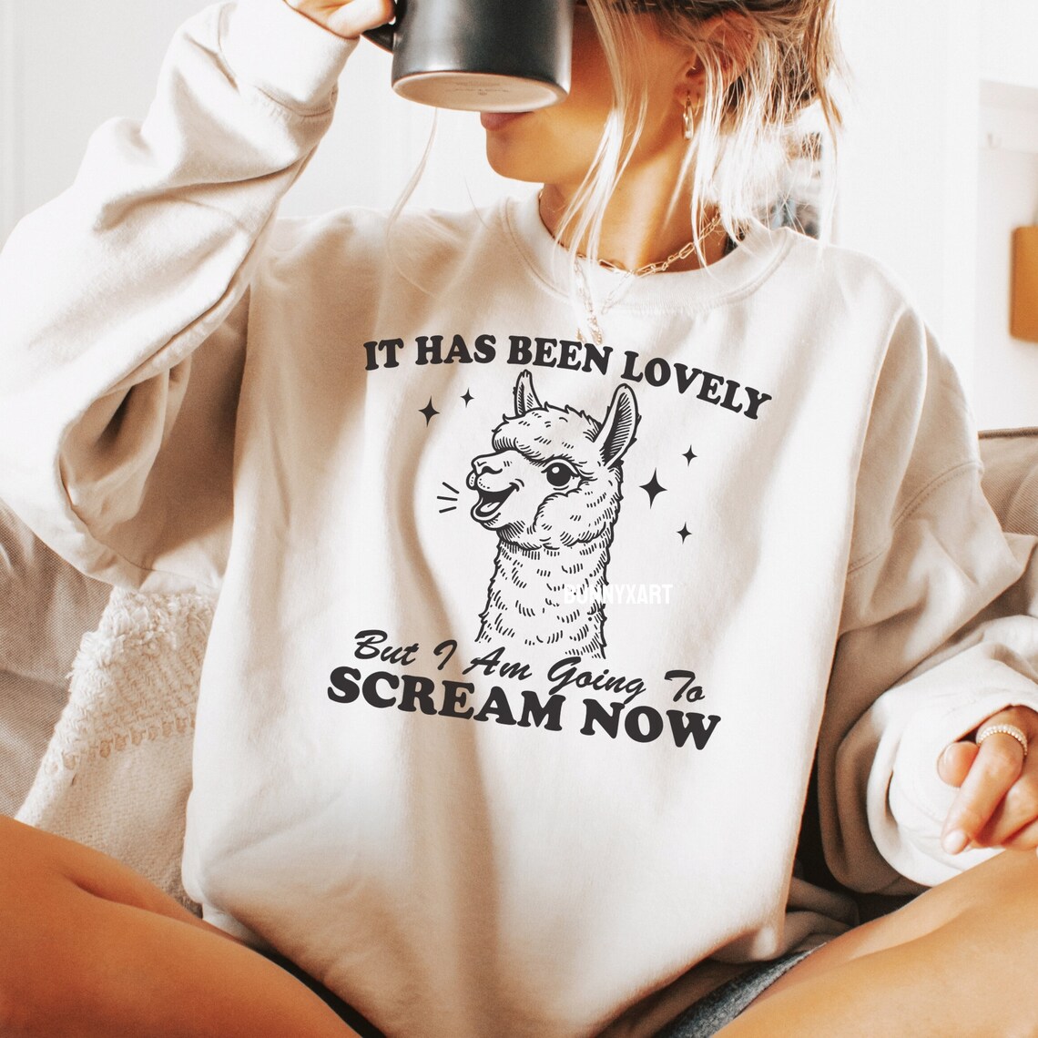 Screaming Alpaca, It Has Been Lovely but I Am Going to Scream Now, SVG ...