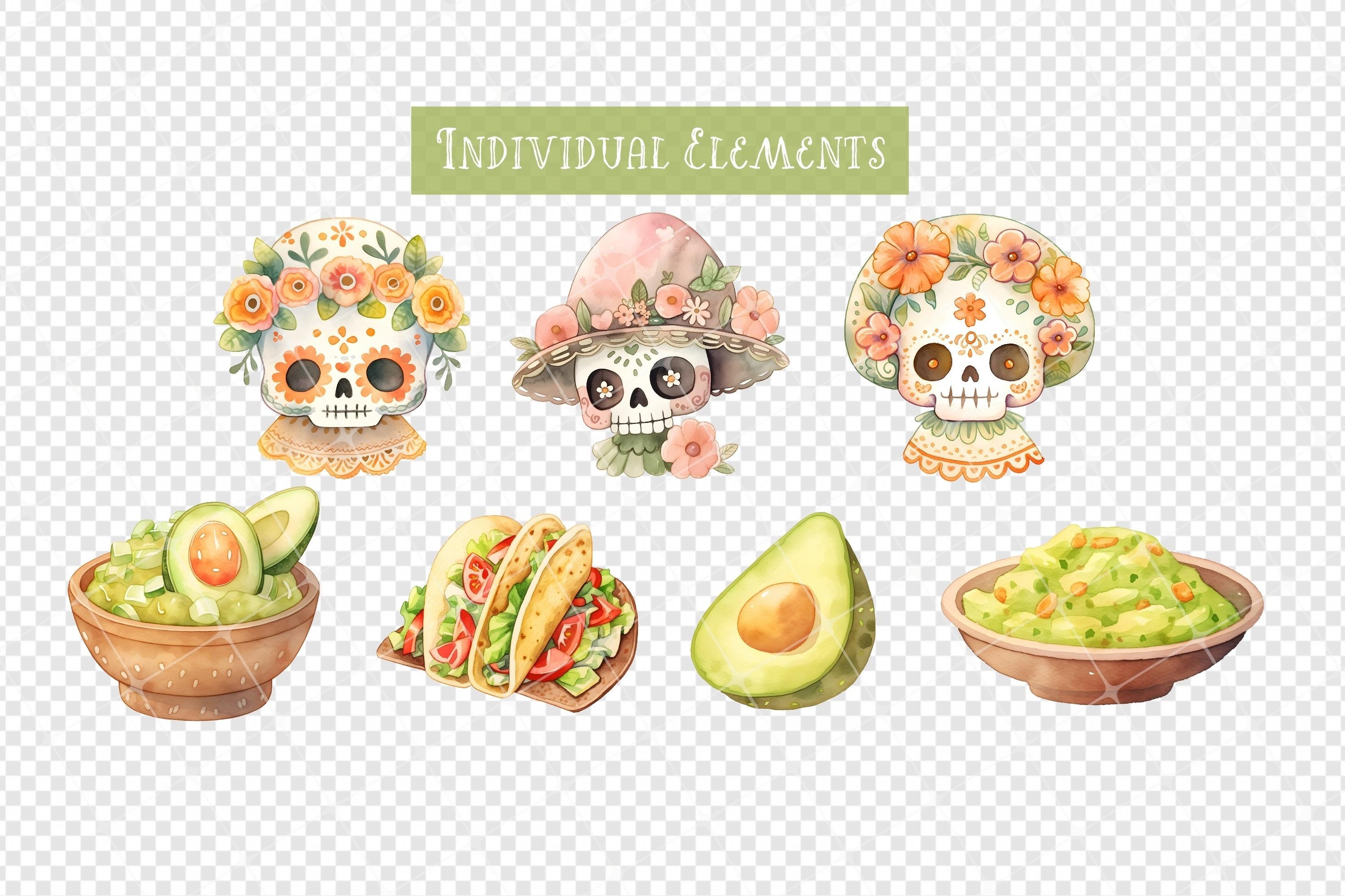 19 Cinco De Mayo Watercolor Clipart, Mexico Clipart: Cactus, Pinata ...