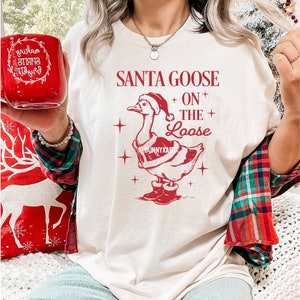 Santa Goose on the Loose SVG PNG, Funny Goose, Christmas Goose Svg ...