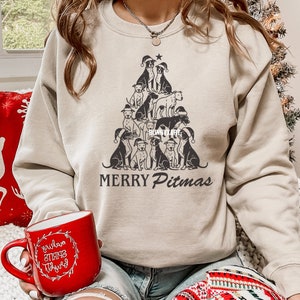 Merry Pitmas SVG PNG, Funny Christmas Dog, Christmas Pitbull Design ...