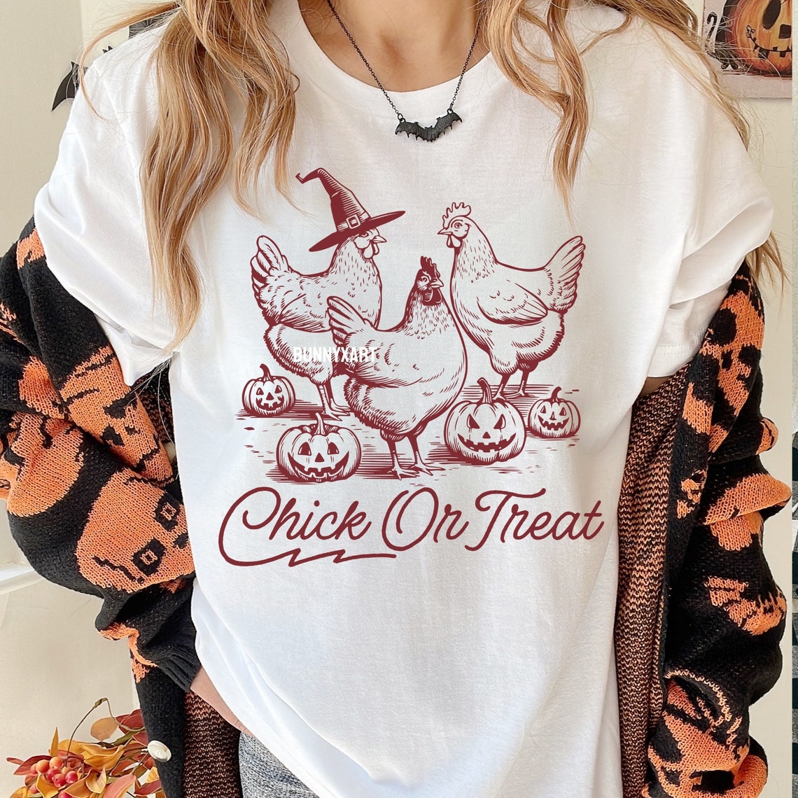 Chick or Treat SVG PNG, Vintage Halloween Chicken Witch, Ghost Chickens ...