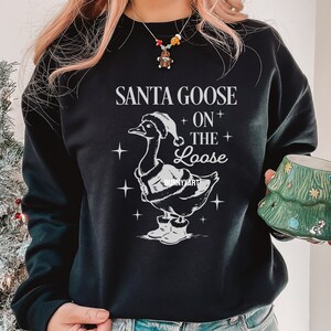 Santa Goose on the Loose SVG PNG, Funny Goose, Christmas Goose Svg ...