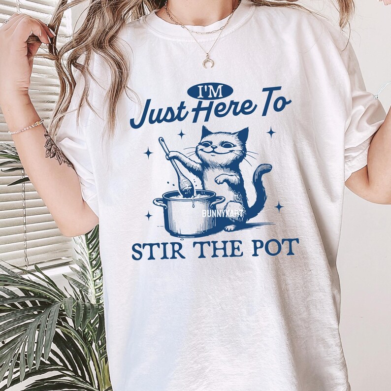 Funny Cat Stirring Pot Meme, Sarcastic Housewife Design (SVG PNG) - Etsy