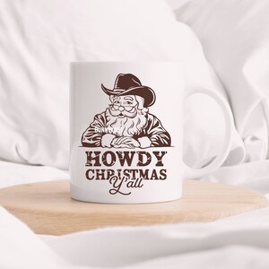 Howdy Christmas PNG SVG Files, Vintage Cowboy Santa Shirt Design ...