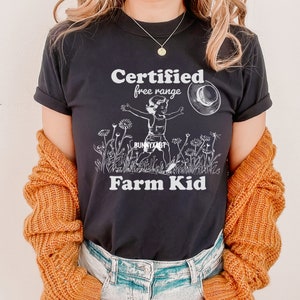Free Range Farm Kid SVG PNG, Vintage Farm Kid Shirt Design, Life on the ...