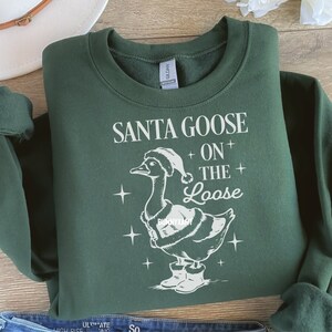 Santa Goose on the Loose SVG PNG, Funny Goose, Christmas Goose Svg ...