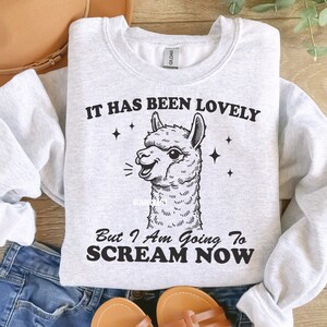 Screaming Alpaca, It Has Been Lovely but I Am Going to Scream Now, SVG ...
