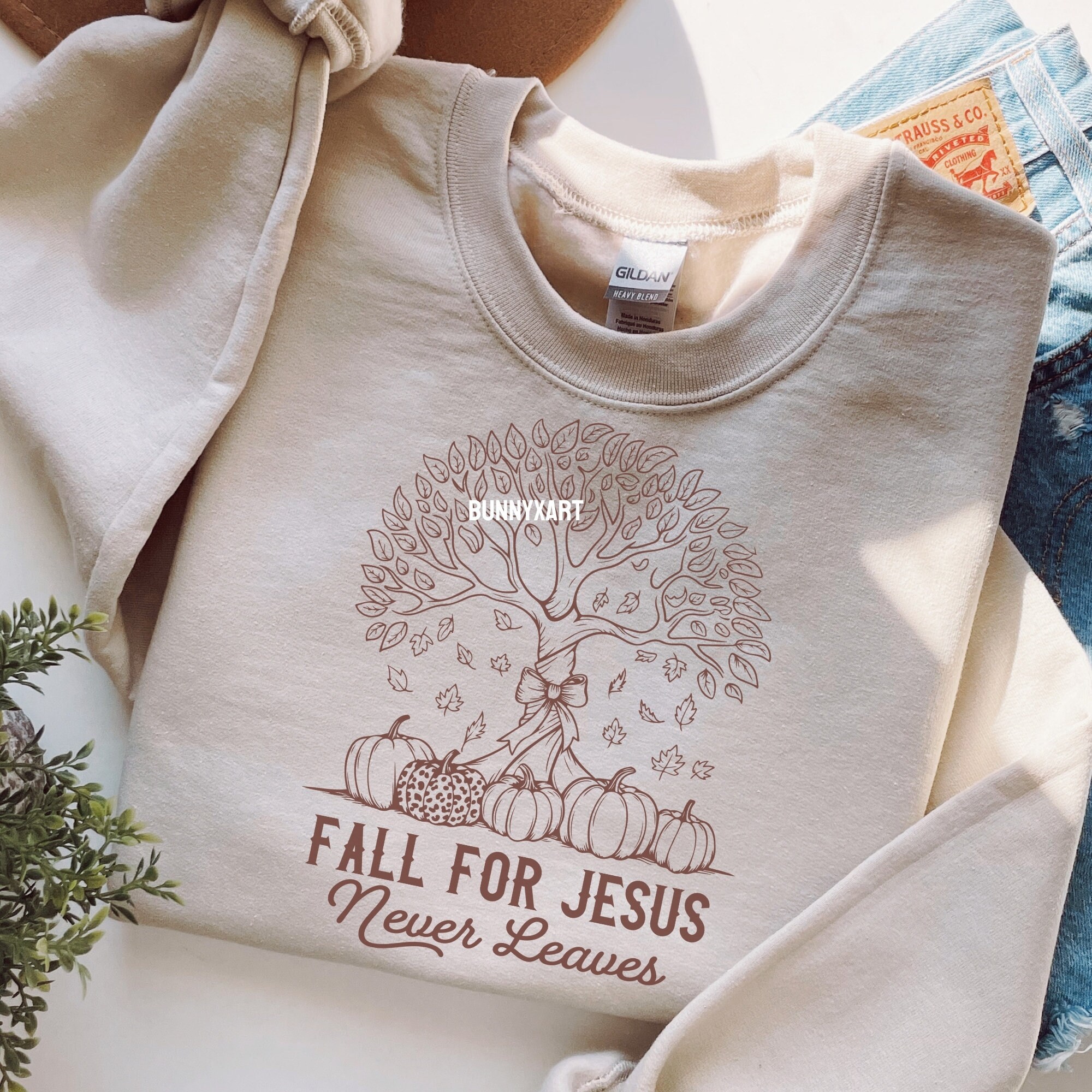 Fall for Jesus He Never Leaves SVG PNG, Tree of Life Png, Religious ...