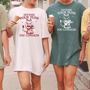 Intend Your Puns You Cowards, SVG PNG, Funny Cat Shirt Design ...