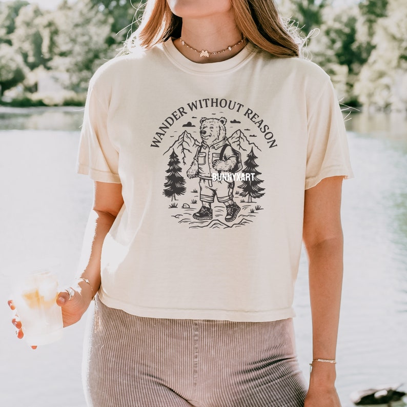 Wander Without Reason, SVG PNG Files, Outdoorsy Hiking Bear Design ...