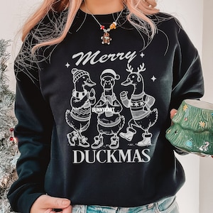 Merry Duckmas SVG PNG, Funny Christmas Duck Svg, Santa Duck Png, Trendy ...