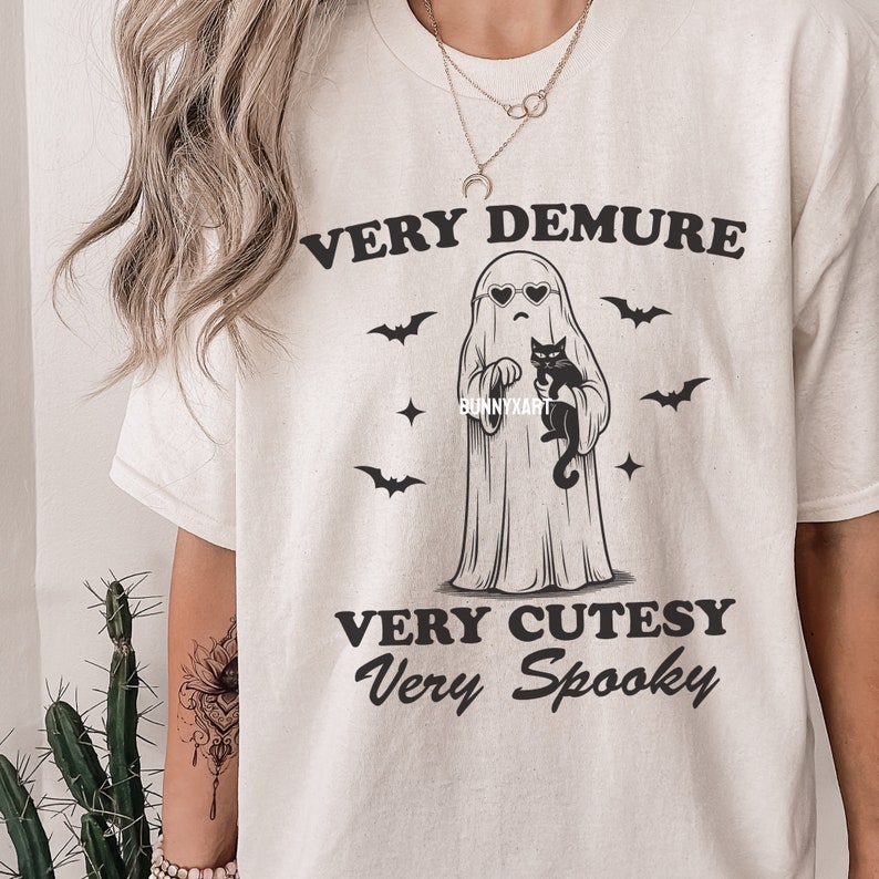 Very Demure Very Cutesy Very Spooky SVG PNG, Halloween Ghost Shirt ...