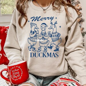 Merry Duckmas SVG PNG, Funny Christmas Duck Svg, Santa Duck Png, Trendy ...