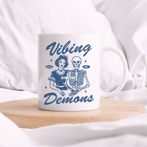 Vibing With My Demons, SVG PNG Files, Funny Retro Halloween Girl Shirt ...
