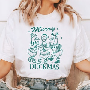 Merry Duckmas SVG PNG, Funny Christmas Duck Svg, Santa Duck Png, Trendy ...