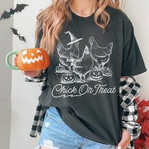 Chick or Treat SVG PNG, Vintage Halloween Chicken Witch, Ghost Chickens ...