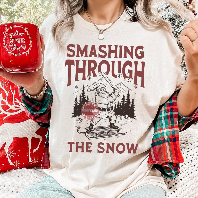 Santa Baseball Christmas SVG PNG, Funny Santa Play Baseball Shirt ...