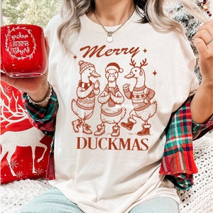 Merry Duckmas SVG PNG, Funny Christmas Duck Svg, Santa Duck Png, Trendy ...