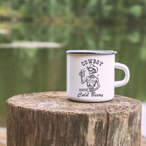 Cowboy Cheers Cold Beers, SVG PNG Files, Vintage Funny Cowboy Skeleton ...