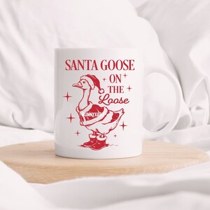 Santa Goose on the Loose SVG PNG, Funny Goose, Christmas Goose Svg ...
