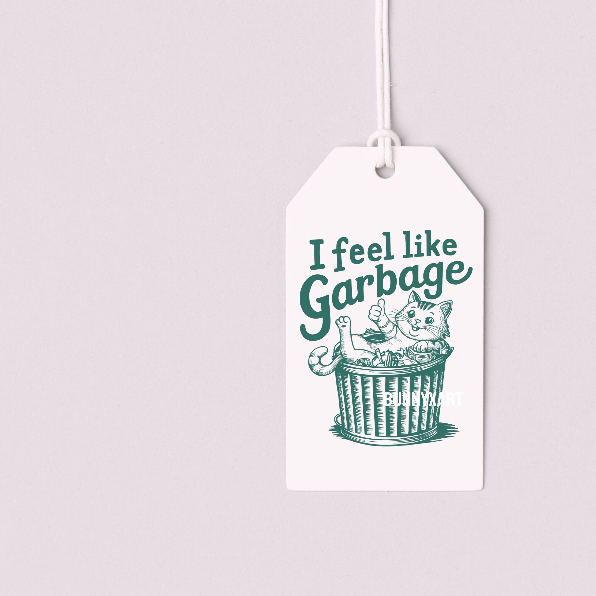 I Feel Like Garbage SVG PNG Files, Vintage Trendy Cat Design for T ...