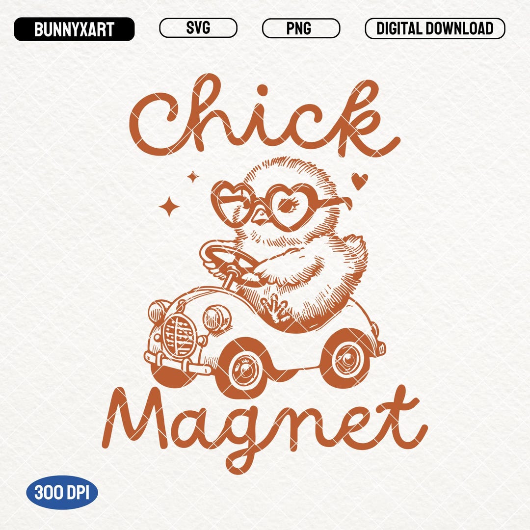 Chick Magnet, SVG PNG, Kids Easter Shirt Design, Easter Chick PNG ...