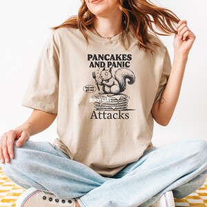 Pancakes and Panic Attacks SVG PNG, Funny Retro Squirrel Shirt Design, Mental Health, Anxiety ...