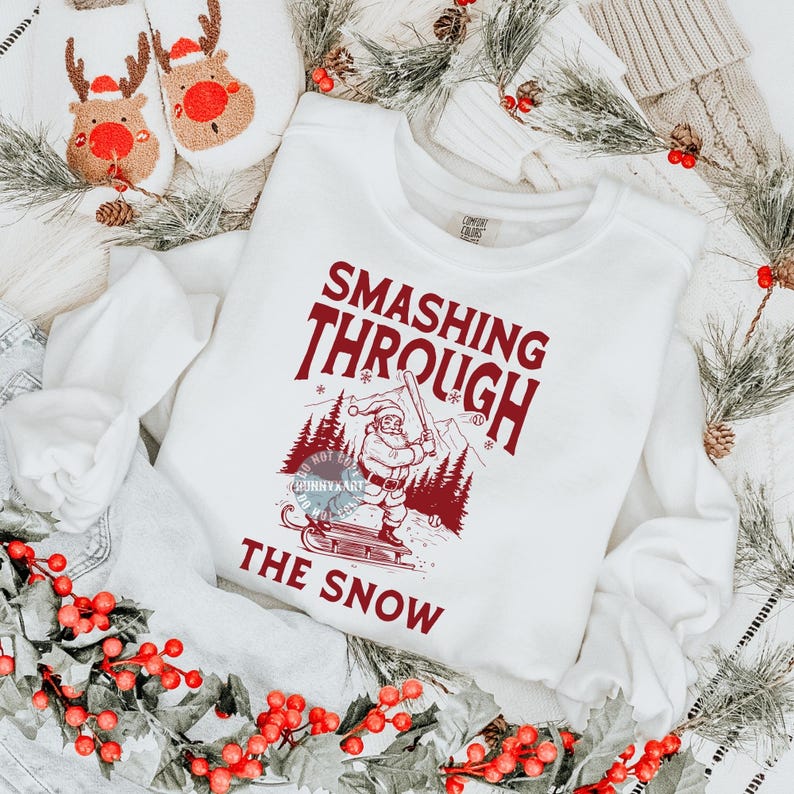 Santa Baseball Christmas SVG PNG, Funny Santa Play Baseball Shirt ...