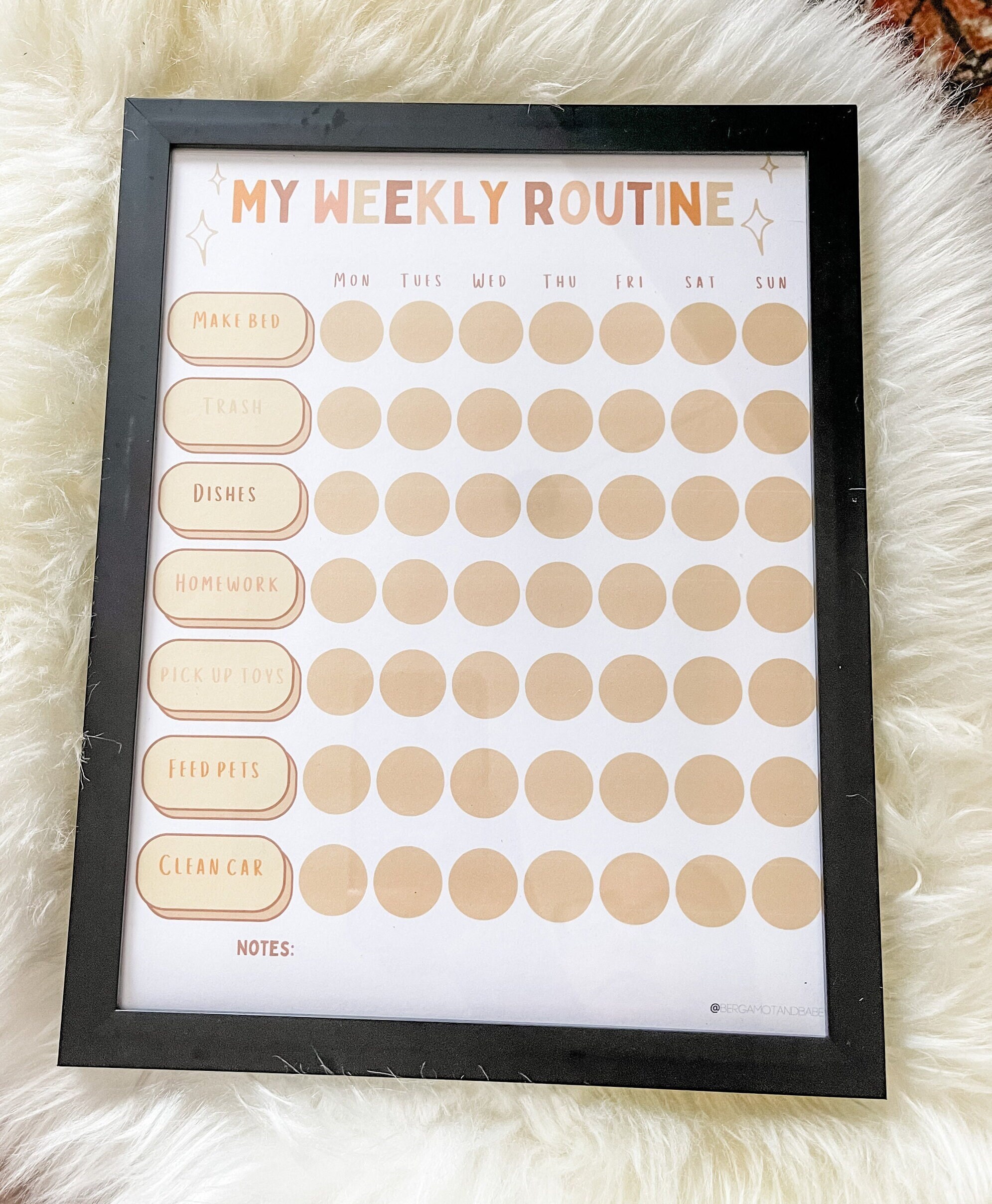 Weekly Routine Chart Instant Download Chore Chart Print at Home - Etsy