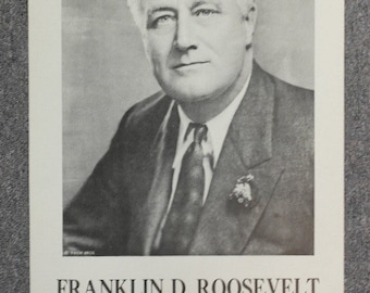 Franklin Roosevelt Poster | Etsy