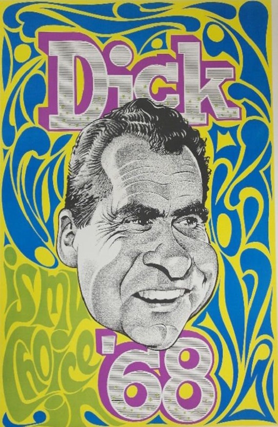 Richard Nixon Original dick in 68 Jim Trelease - Etsy